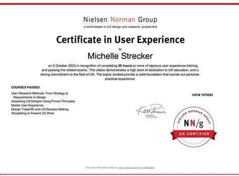 Michelle Strecker On Linkedin I Did A Thing I Just Got My Nng Ux Certification