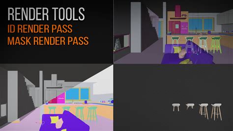 Render Tools Render Id Pass Render Selected Objects Mask Released