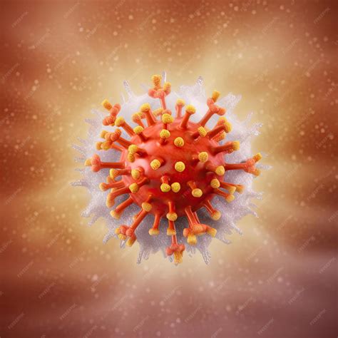 Premium Ai Image Virus Representation 3d Rendering