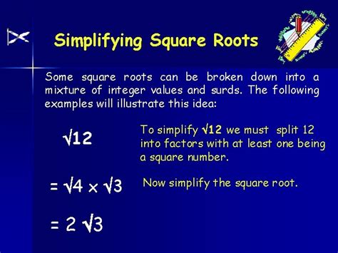 Surds Simplifying A Surd Rationalising A Surd Conjugate