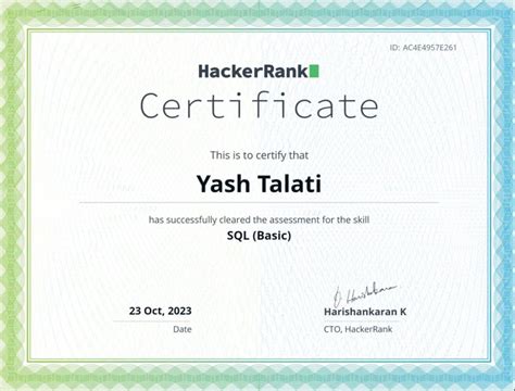 yash talati on linkedin sqlcertified hackerrankcertification sqlskills