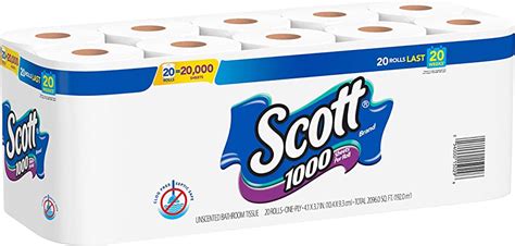 Scott 1000 Sheets Per Roll Toilet Paper Bathroom Tissue