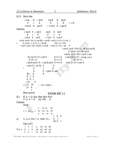Math Notes Exercise 32 Taleemcity Com Optimize Pdf Rotation