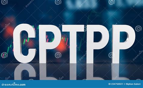 The Cptpp Text On Chart Background For Business Concept 3d Rendering Stock Illustration