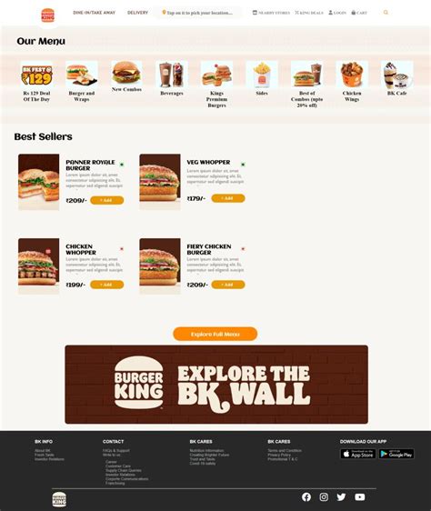 My First Ever Work Created Burger King Clone Using Html And Css Tutor