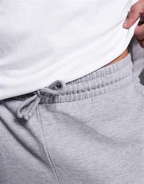 Asos Design Essential Wide Leg Sweatpants In Heather Gray Asos