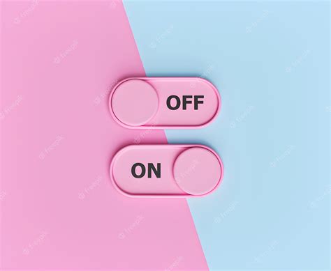 Premium Photo On And Off Toggle Switch Buttons On Pastel Abstract Background Minimal Design 3d