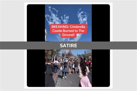 Fact Check Report On Disney S Cinderella Castle Burning Down Stems From Satire Reuters