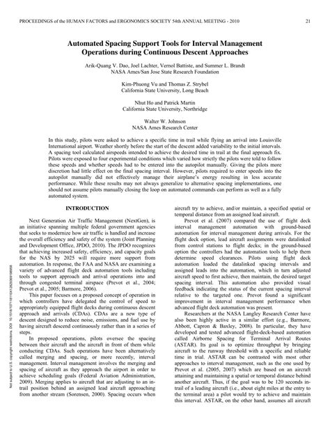 Pdf Automated Spacing Support Tools For Interval Management Operations During Continuous