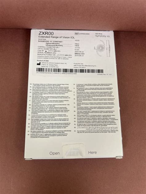 New Johnson And Johnson Zxr00u0095 Tecnis Symfony Extended Range Of