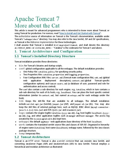 Tomcat Conf Files Pdf Hypertext Transfer Protocol Web Server