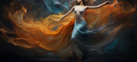 Premium Ai Image An Artistic And Abstract Representation Of A Woman In A Dynamic Dance Pose