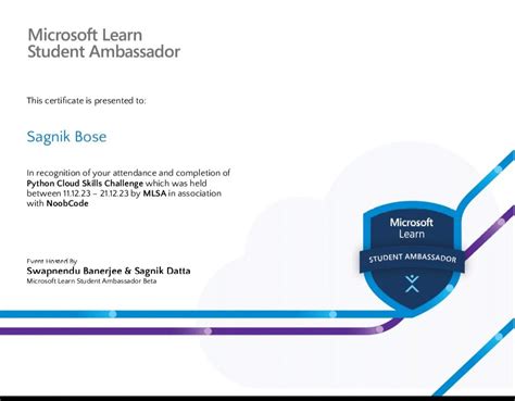 sagnik bose on linkedin pythonchallenge microsoftlearn mlsa noobcode