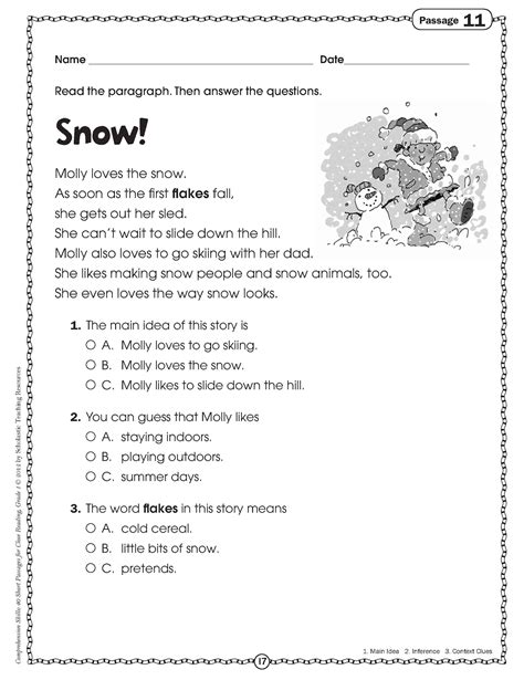 Reading Comprehension Worksheets 5th Grade Multiple Choice — Db