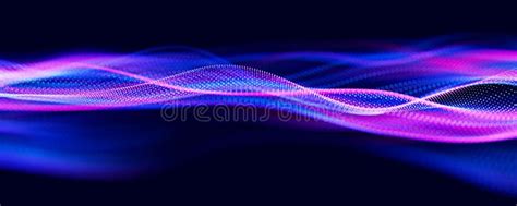 Abstract Wave Of Particles Big Data Digital Flow Concept Llm Learning Process Ai Technology
