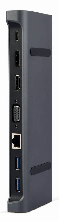 Хаб USB Cablexpert USB-C 9-в-1 USB-хаб+HDMI/VGA/PD/LAN/3.5-мм (A-CM ...