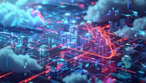 Cloud Computing Network Data Center Premium Ai Generated Image