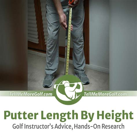 Fitting Chart Putter Length By Height Golf Instructor S Tips