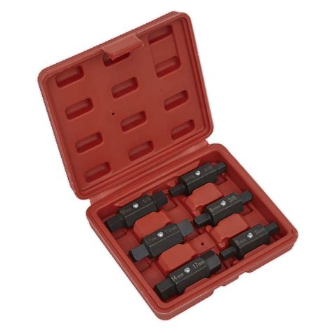 Oil Drain Plug Key Set 6pc Double End Huttie