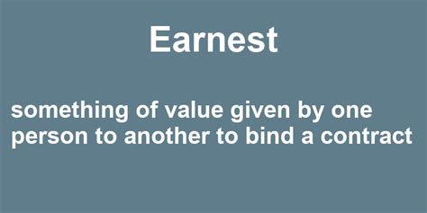 Earnest In A Sentence 40 Real Example Sentences