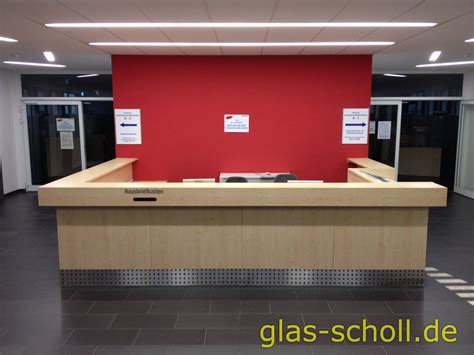 Glasumwehrung Einer Empfangstheke Spuckschutz Thekenverglasung Von