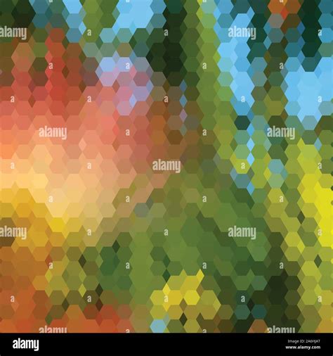 Background With Colorful Hex Grid Stock Vector Image And Art Alamy