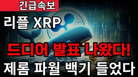 이제 리플 앞에 걸림돌이 없어요그냥 폭발 합니다 Youtube