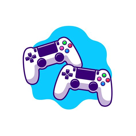 Game Controller Cartoon Vector Icon Illustration Technology Game Icon Concept Isolated Premium