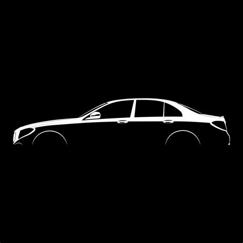 E Class W213 Silhouette Vector File Etsy