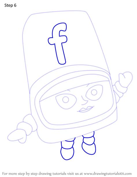 How To Draw F From Alphablocks Alphablocks Step By Step