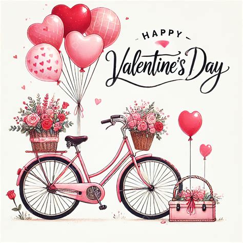 로맨틱 빈티지 자전거 하트 모양의 풍선 꽃바구니 로맨틱한 빈티지 자전거 하트 모양의 풍선 꽃바구니 배경 일러스트 및 사진