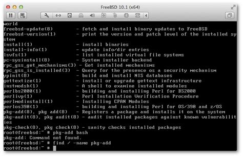 problems running freebsd package installation command super user