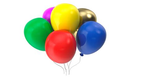 여러 가지 빛깔의 풍선 3d 모델 39 Max Fbx Obj Free3d