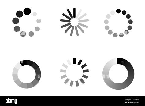 Progress Bar Loading Icon Load Upload Download Round Process Circle