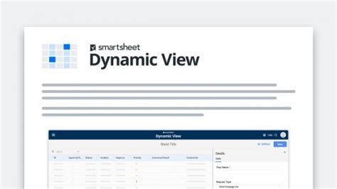 Smartsheet Dynamic View Smartsheet