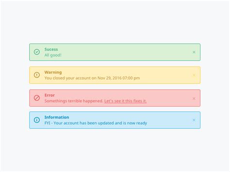 Alert Error Messages By Marcelo Graciolli On Dribbble