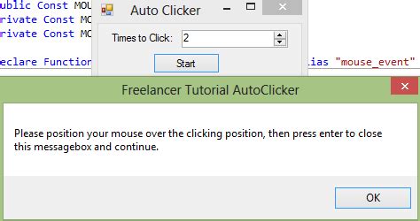 How To Create A Mouse Auto Clicker In Visual Basic Free Source Code Tutorials And Articles