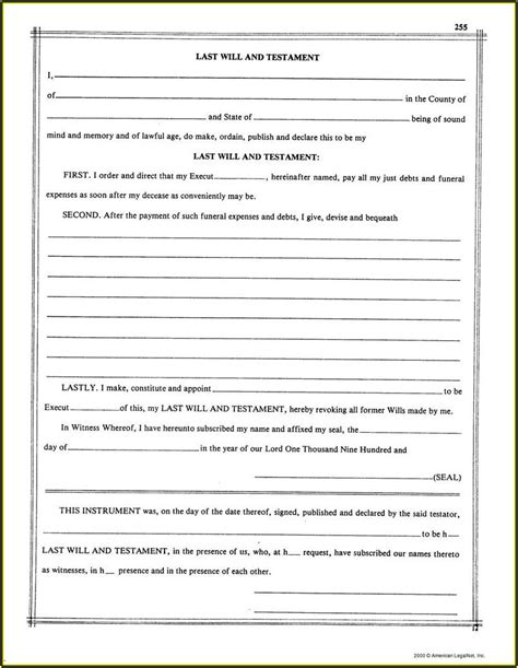 Joint Last Will And Testament Template