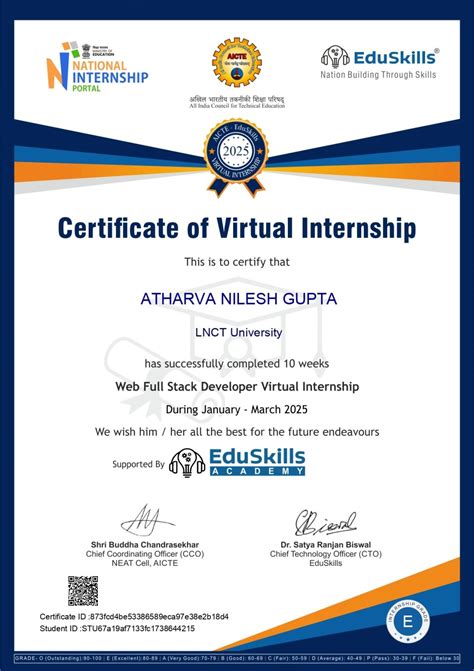 🌟 Virtual Internship Completed Atharva Gupta