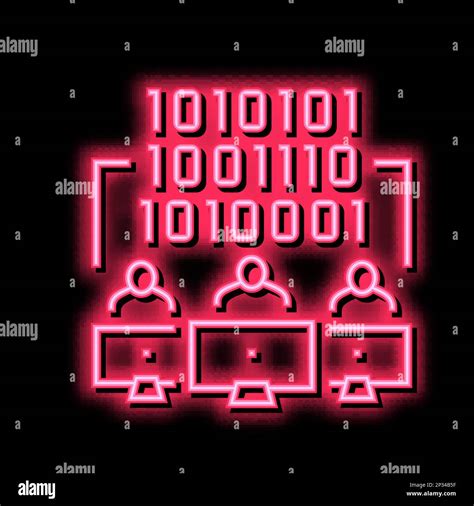 Coding Teamwork Neon Glow Icon Illustration Stock Vector Image And Art Alamy