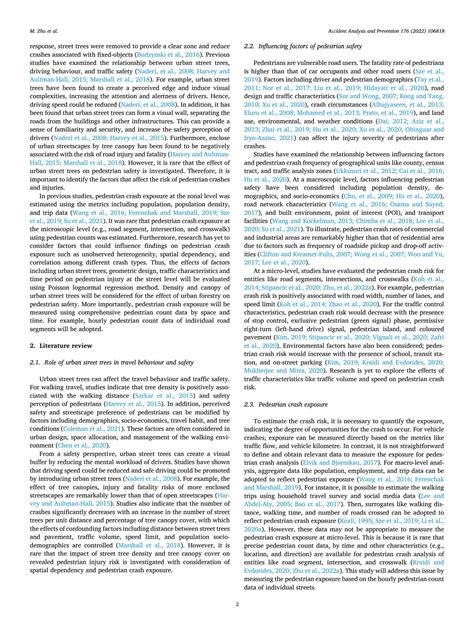 Solution Effect Of Urban Street Trees On Pedestrian Safety A Micro