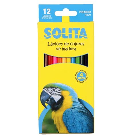 Lápices De Colores De Madera Redondos 4mm 12 Piezas Solita Saca Tu Genio