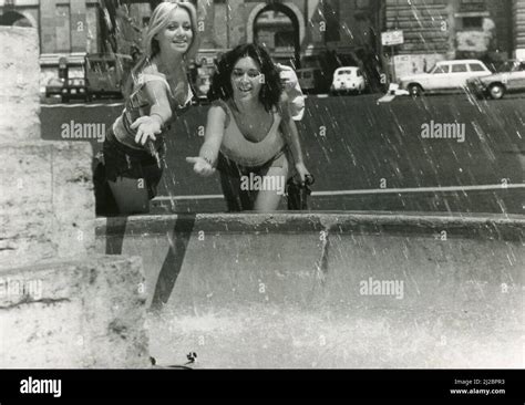 Italian Actresses Gloria Guida And Lilli Carati In The Movie To Be