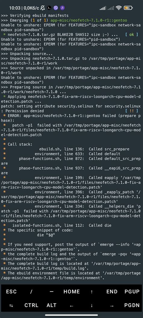 proot patch setting attribute linux for linux