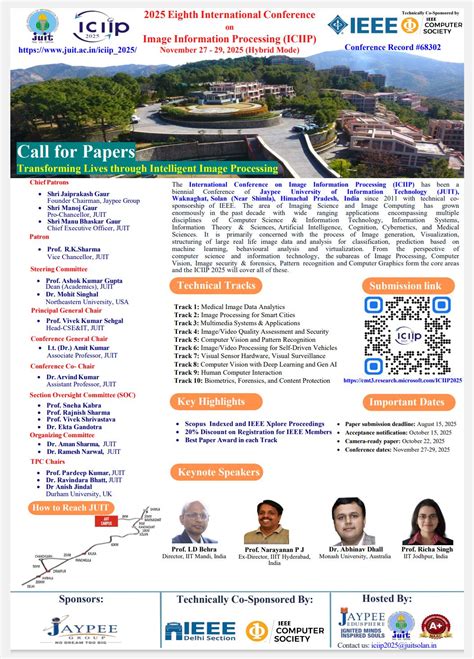 Iciip2025 Imageprocessing Ai Computervision Conference Ieee
