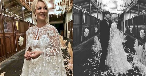 Big Bang Theory Star Kaley Cuoco Wore Reem Acra On Her Wedding Day