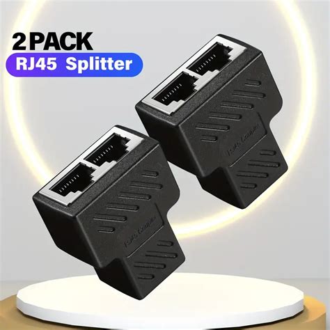 Ethernet Splitter Rj45 Splitter Adapter 1 To 2 Female Ethernet Cable Splitter For Ethernet