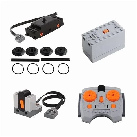 4pcs Train Motor Set Remote Control Kit Technical Parts Compatible With