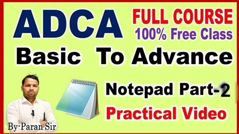 Learn Basic Computer In Hindi Microsoft Notepad Part 2 Youtube