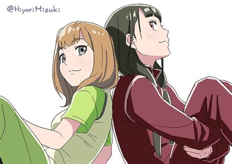 Kobuchizawa Shirase And Miyake Hinata Sora Yori Mo Tooi Basho Drawn